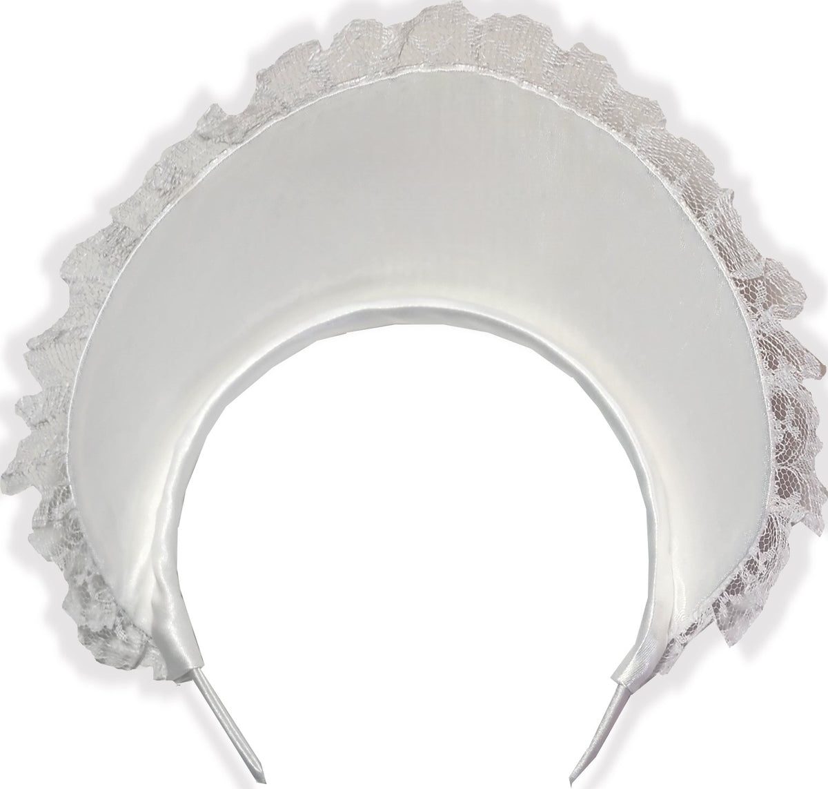 Lacy White Satin French Maid Headpiece Headband Adult Sissy by Leanne ...