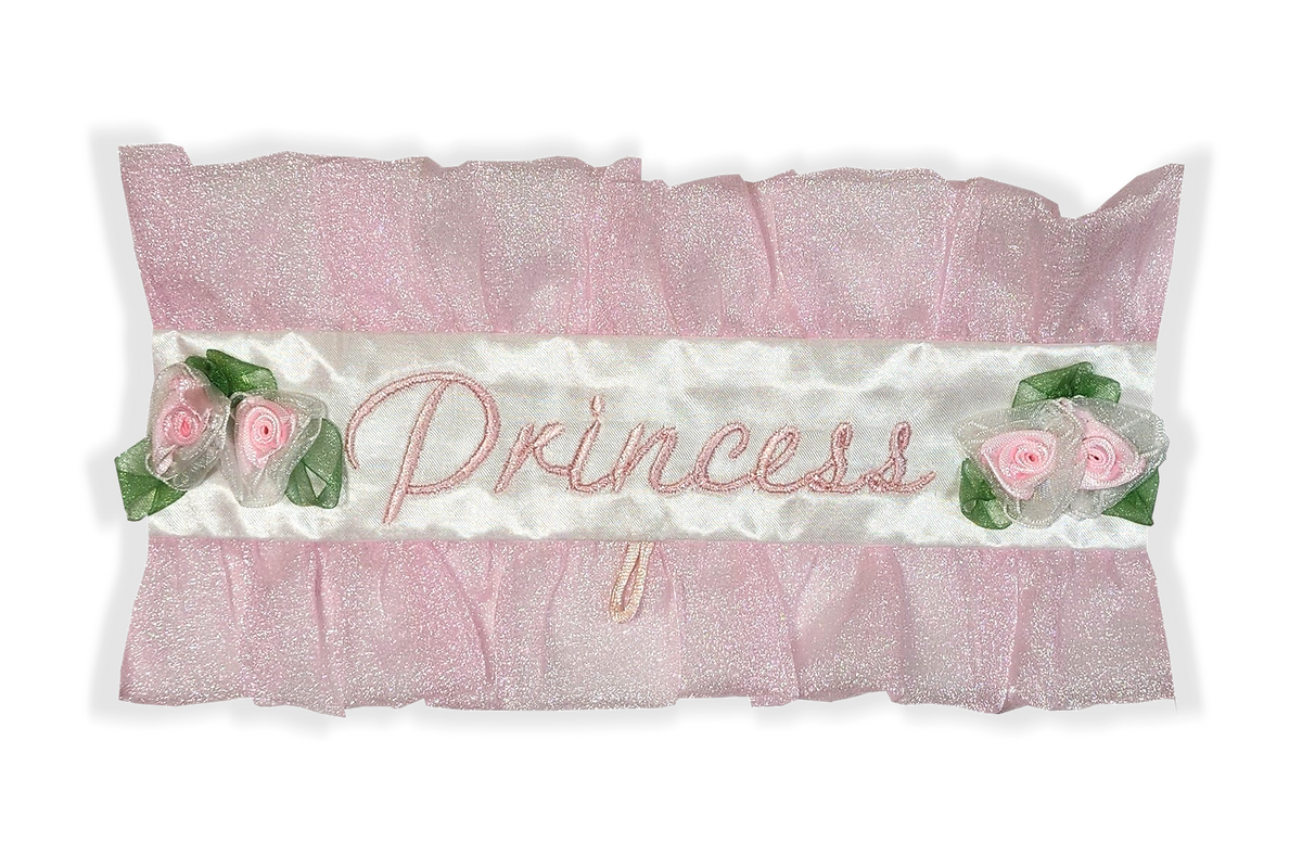 Ready to Wear White Satin Pink Organza Princess Embroidered Adult Baby ...